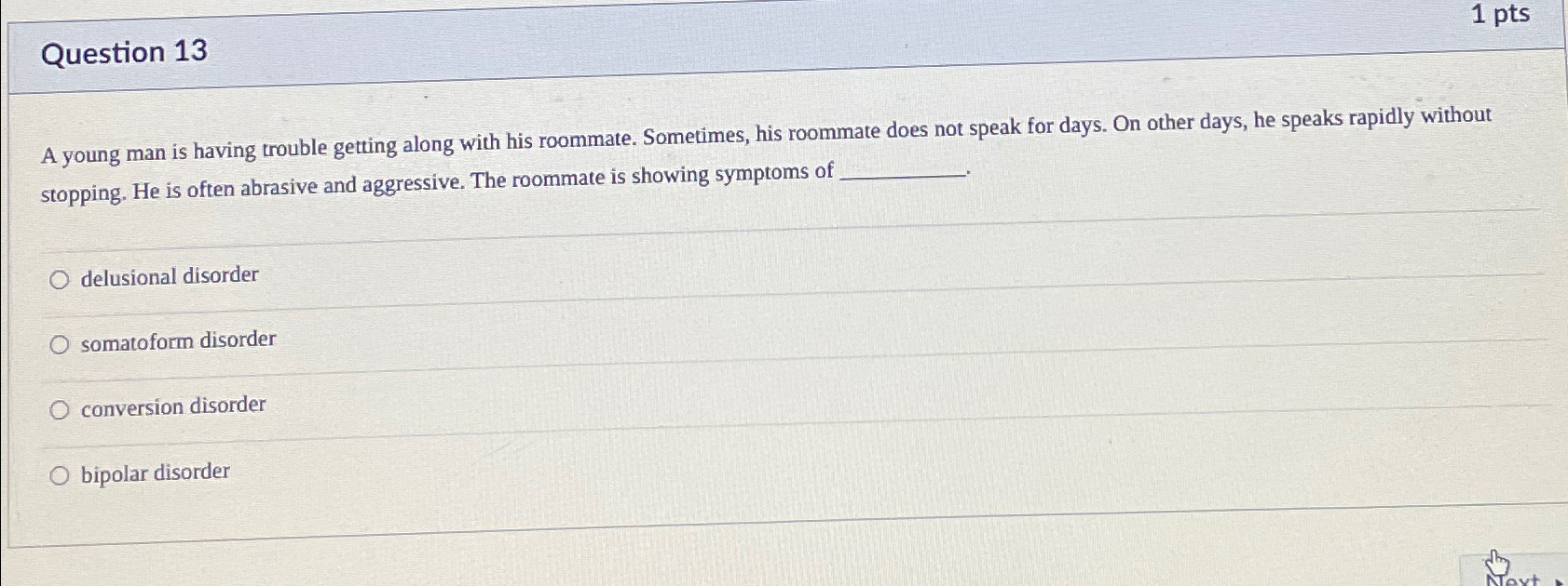 Solved Question 13A young man is having trouble getting | Chegg.com