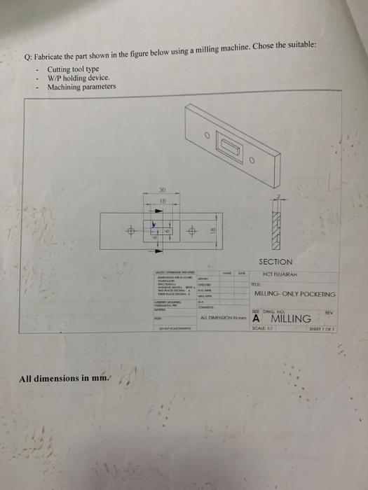Solved Practical Exam Rubric:EXPERIMENT 1: Basic machining | Chegg.com