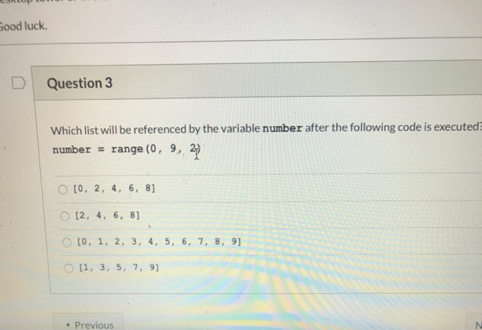 Solved Jood luck Question 3 Which list will be referenced by | Chegg.com
