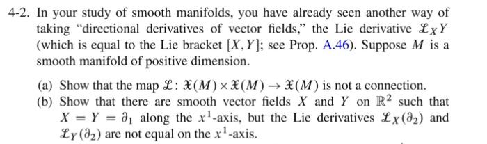 4-2. In your study of smooth manifolds, you have | Chegg.com