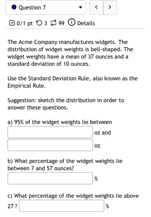 Solved The Acme Company manufactures widgets. The | Chegg.com