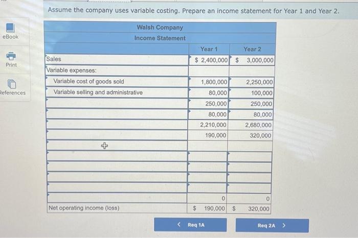 Solved Exercise 4-9 (Static) Variable and Absorption Costing | Chegg.com