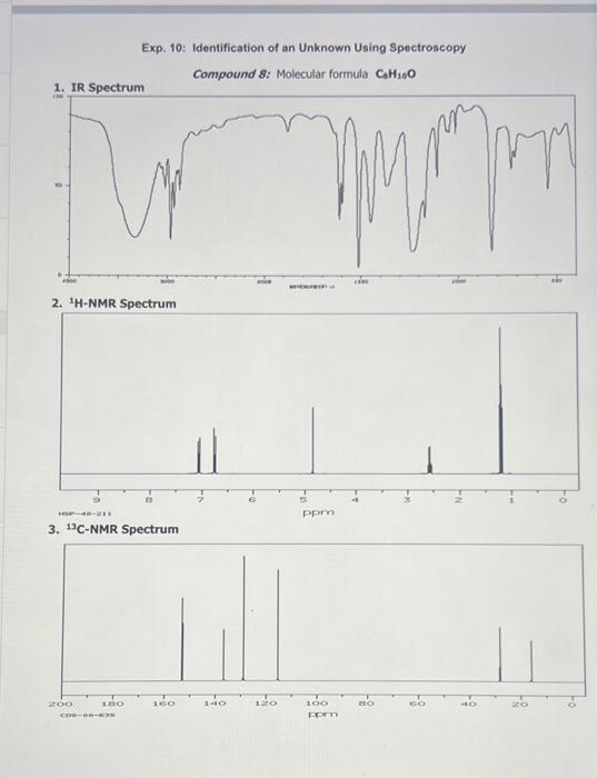 Solved Exp. 10: Identification of an Unknown Using | Chegg.com