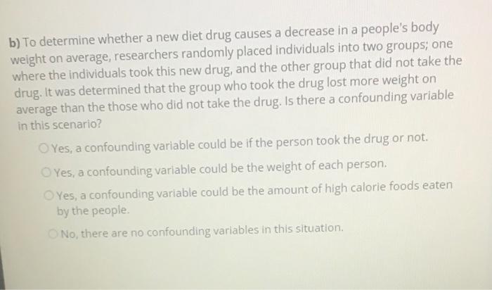 Solved Identify the Confounding Variable: Identify a primary | Chegg.com
