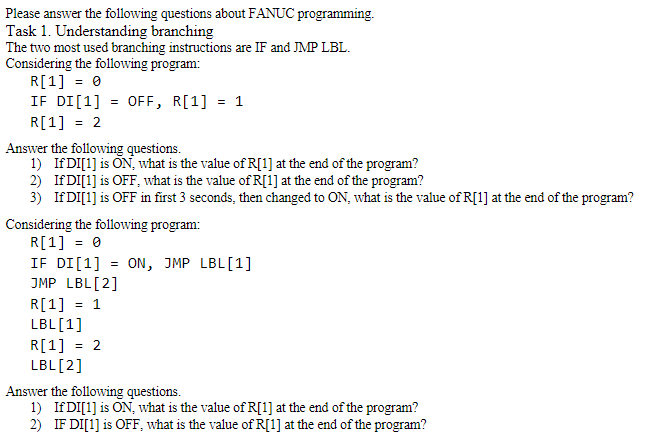 Solved Please answer the following question about FANUC | Chegg.com