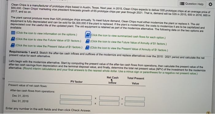 Question Help Clean Chips is a manufacturer of | Chegg.com