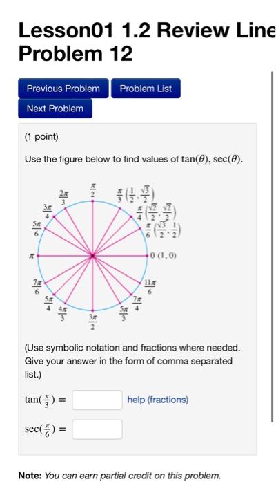 Solved Lesson01 1.2 Review Line Problem 11 (1 point) Use the | Chegg.com
