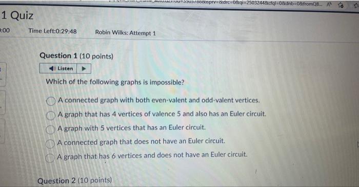 Solved Which of the following graphs is impossible? A | Chegg.com
