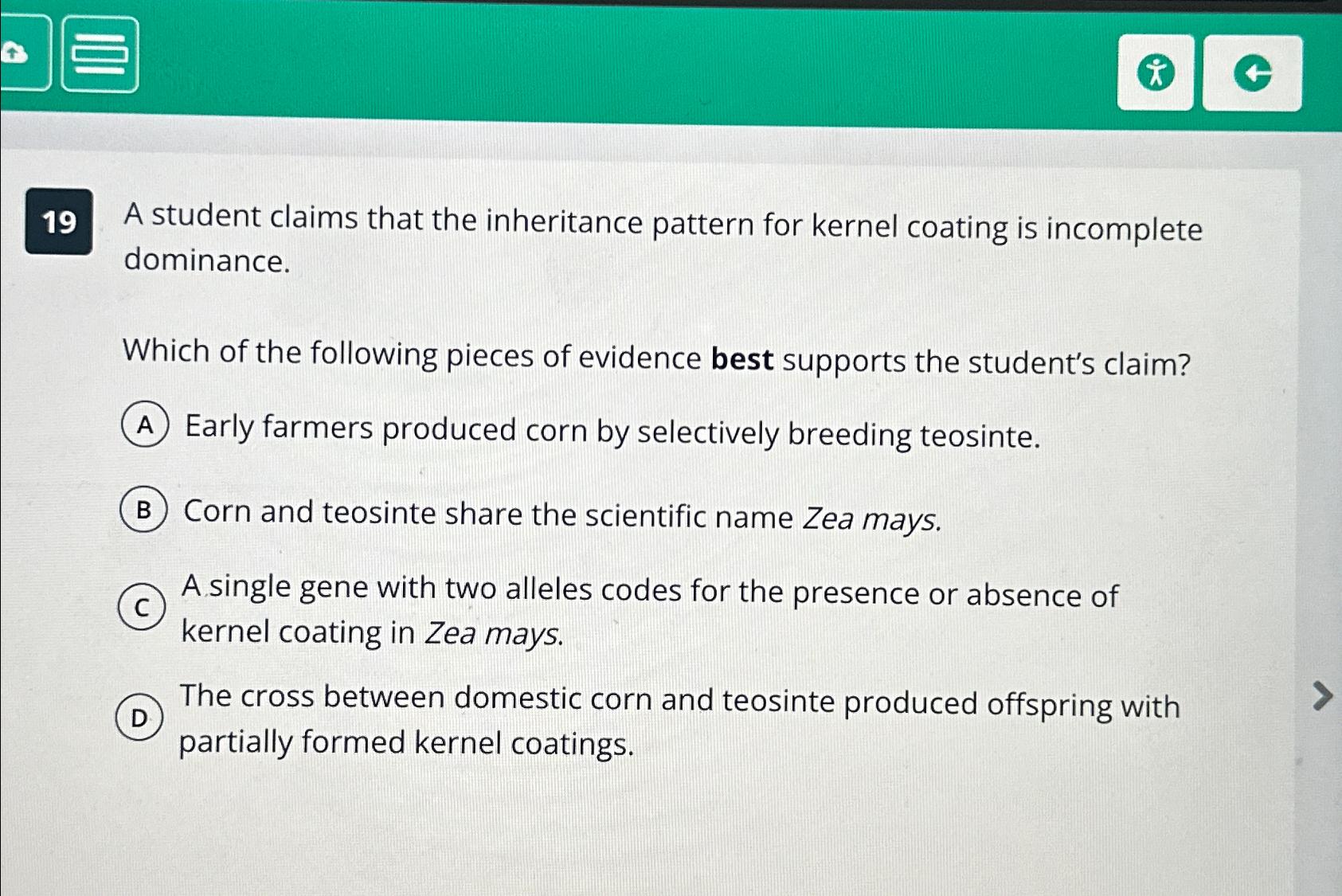 Solved A student claims that the inheritance pattern for | Chegg.com