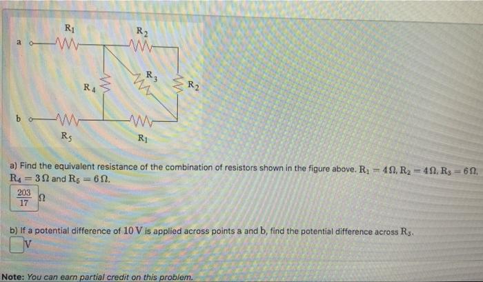 Solved a) Find the equivalent resistance of the combination | Chegg.com