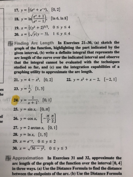 Solved 17. y e +e). [0, 2] oifulge In 6, In 8] 18. y In = | Chegg.com