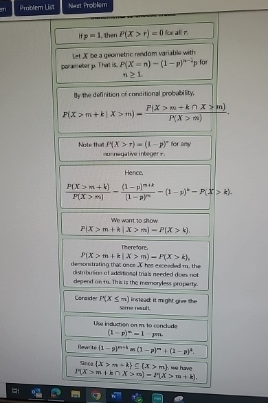 If p=1, ﻿then P(x>r)=0 ﻿for all r.Let x ﻿be a | Chegg.com
