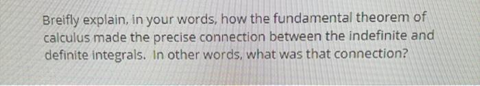 Solved Breifly explain, in your words, how the fundamental | Chegg.com