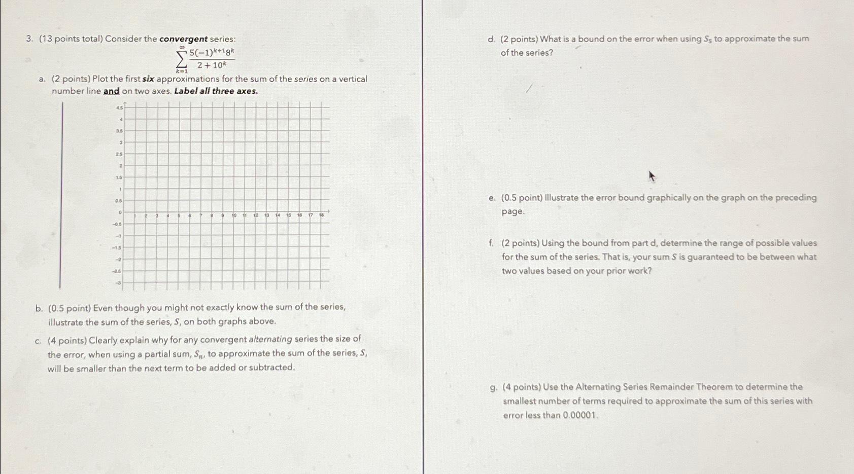 Solved (13 ﻿points total) ﻿Consider the convergent | Chegg.com