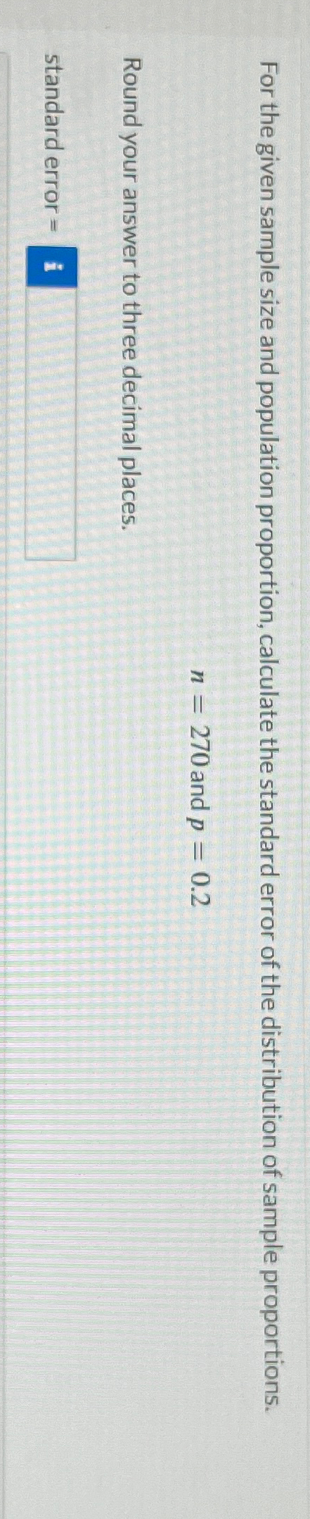 Solved For the given sample size and population proportion, | Chegg.com