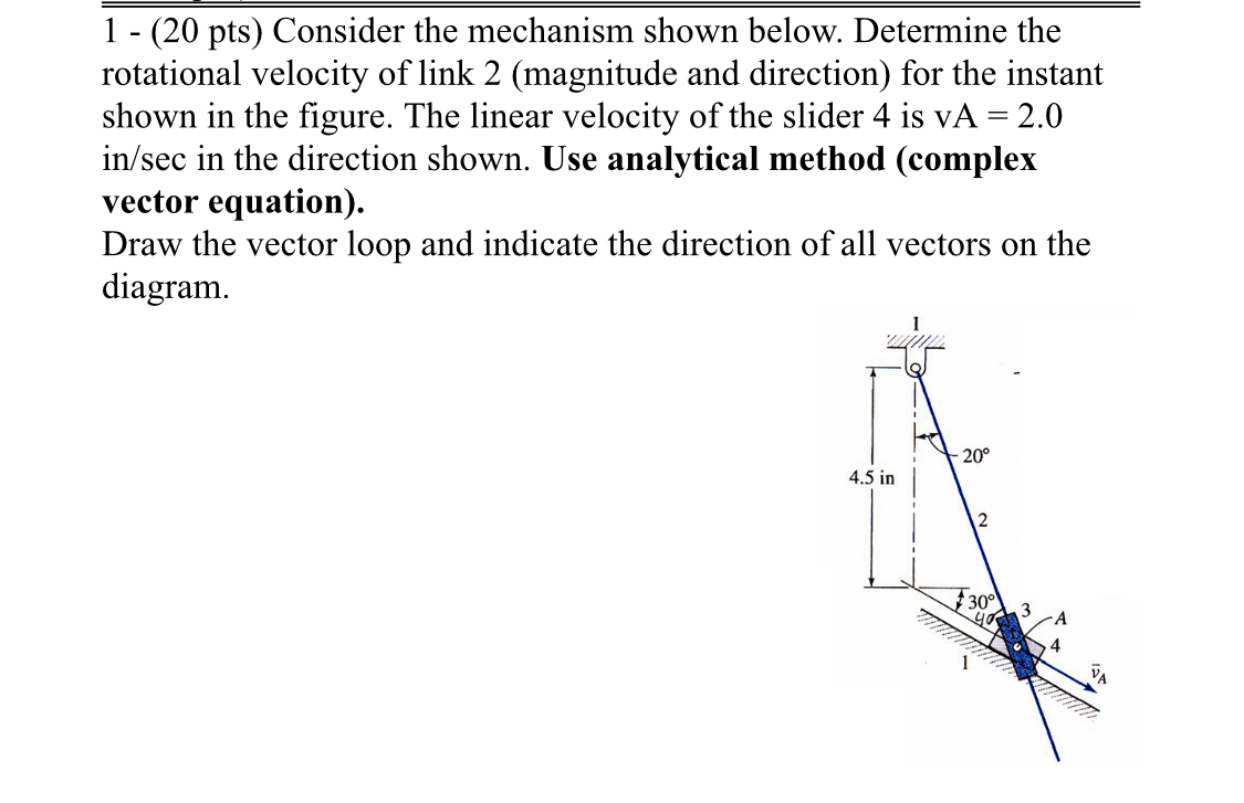 1-(20pts) ﻿Consider the mechanism shown below. | Chegg.com