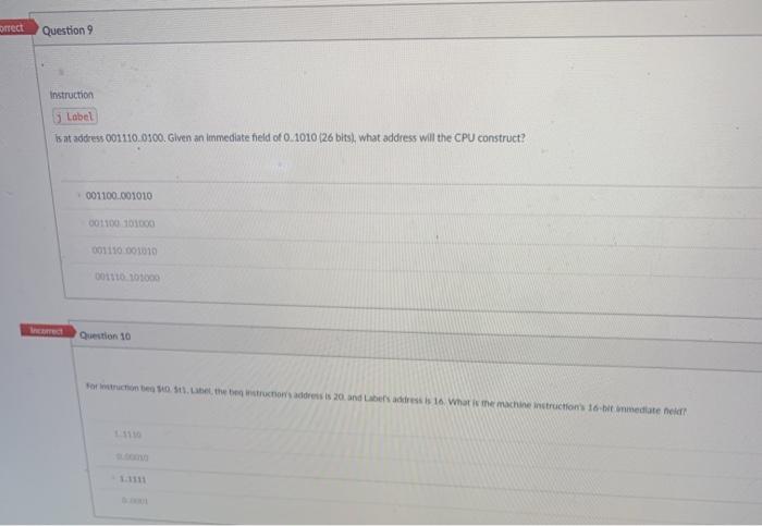 Solved rect Question 1 Given the instruction sequence below, | Chegg.com