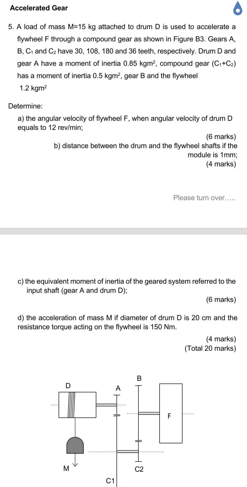 Solved 5. A load of mass \\( M=15 \\mathrm{~kg} \\) attached | Chegg.com