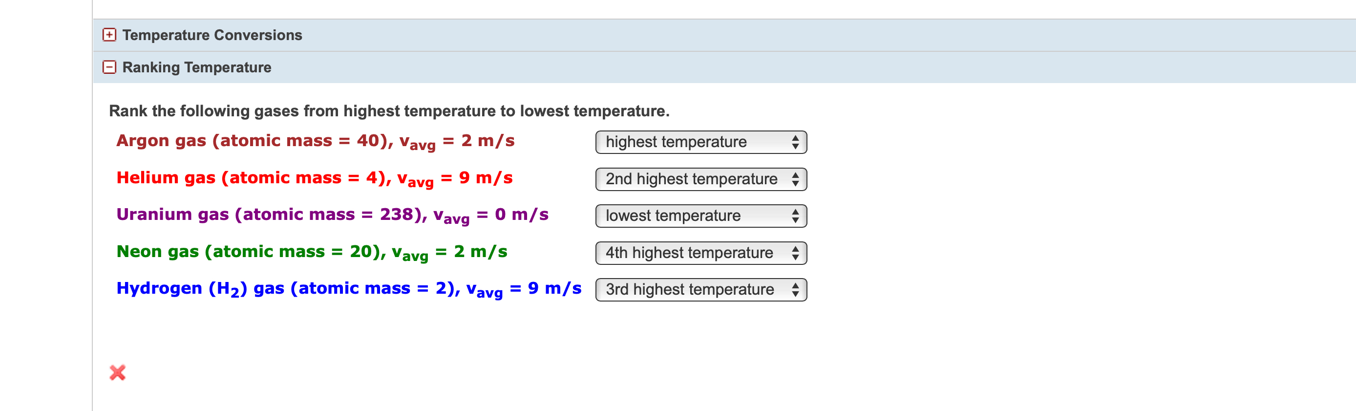 Solved Temperature ConversionsRanking TemperatureRank the | Chegg.com