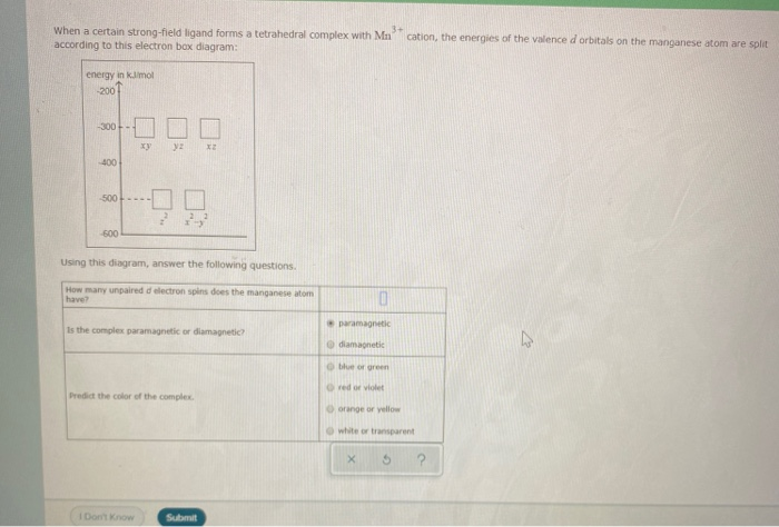 Solved when a certain strong-field ligand forms a | Chegg.com