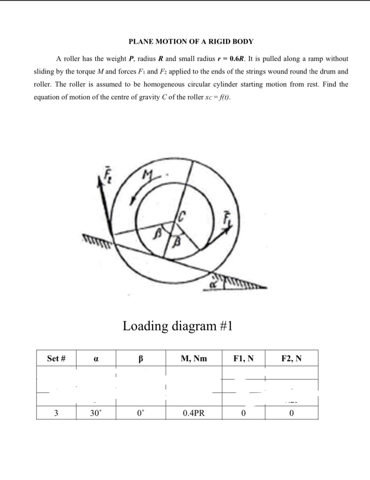 Solved PLANE MOTION OF A RIGID BODYA roller has the weight | Chegg.com