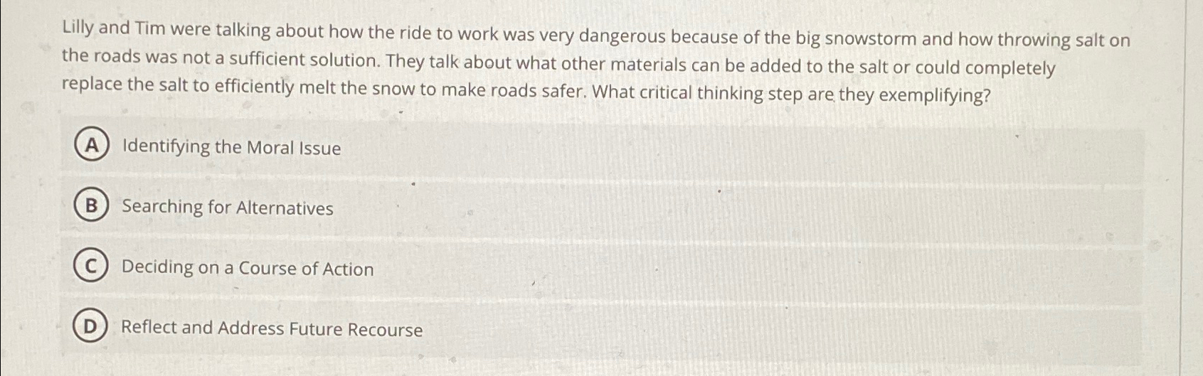 Solved Lilly and Tim were talking about how the ride to work | Chegg.com