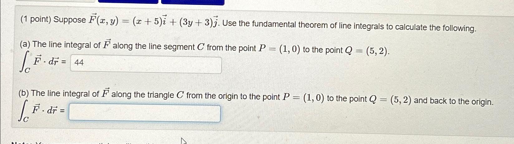 Solved (1 ﻿point) ﻿Suppose | Chegg.com