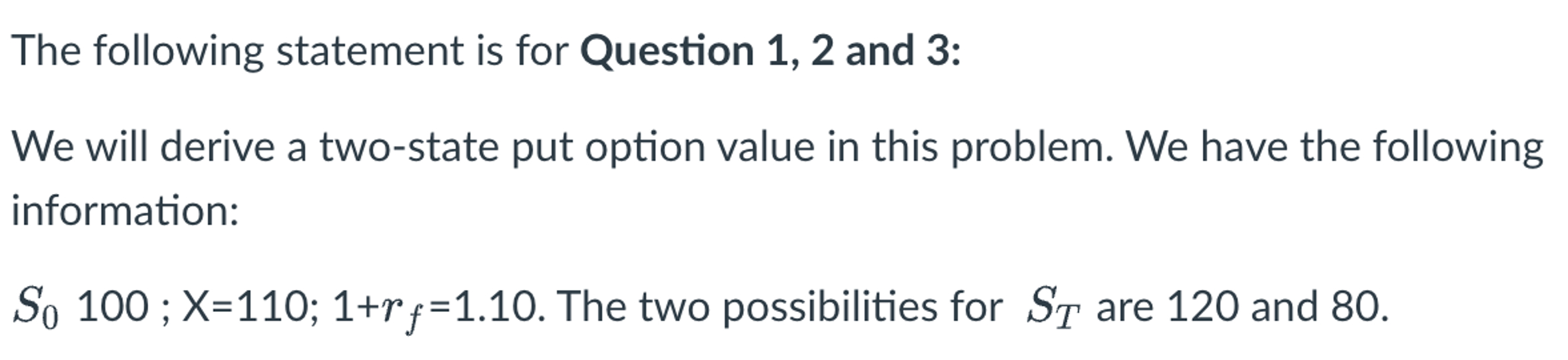 Solved The following statement is for Question 1, 2 ﻿and | Chegg.com