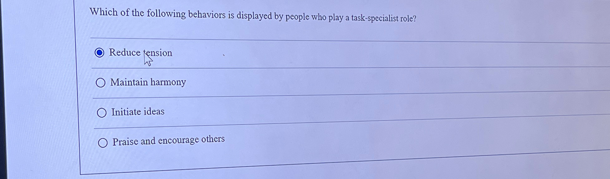 Solved Which of the following behaviors is displayed by | Chegg.com