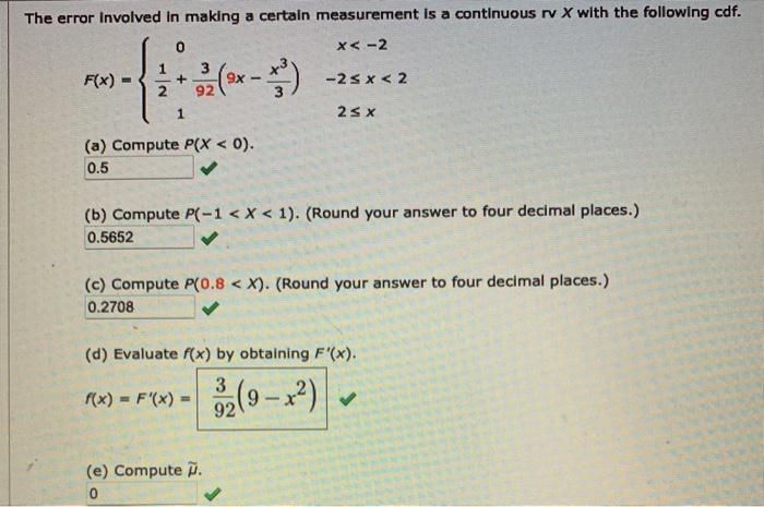 Solved The error Involved in making a certain measurement is | Chegg.com