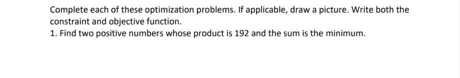 Solved Complete each of these optimization problems. If | Chegg.com