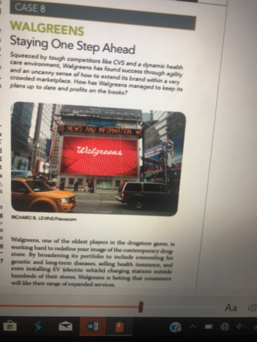 Solved CASE 8 WALGREENS - Staying One Step Ahead Squeezed by | Chegg.com