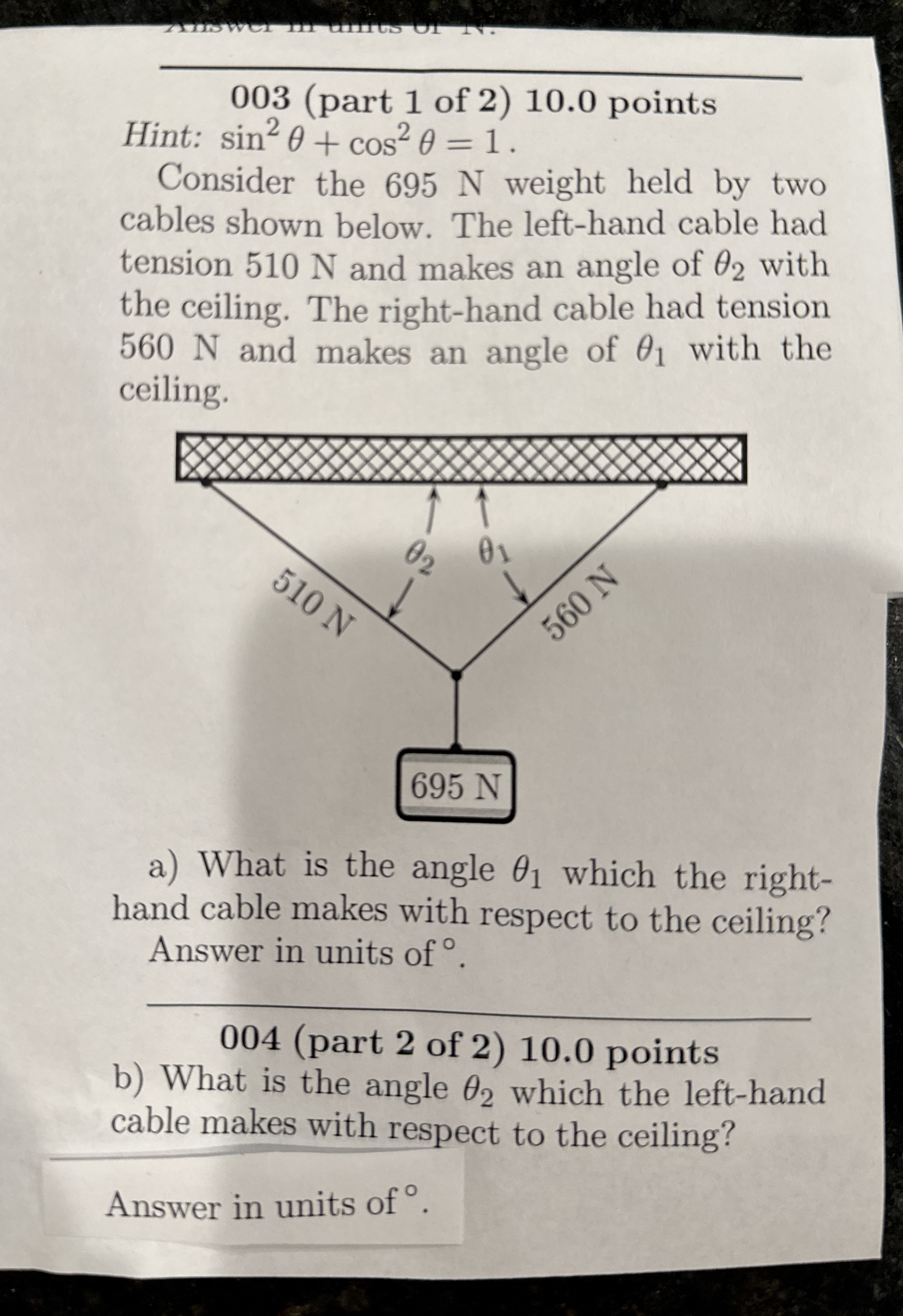 Solved by an EXPERT 003 (part 1 ﻿of 2) 10.0 ﻿points Hint: | Chegg.com