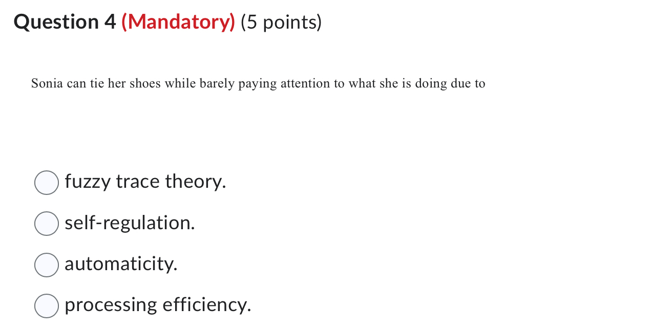 High Quality SOLUTION Question 4 (Mandatory) (5 ﻿points)Sonia can tie her | Chegg.com