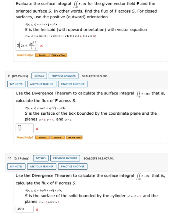 Solved Evaluate the surface integral - as for the given | Chegg.com