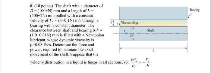 Solved 8. (10 points) The shaft with a diameter of | Chegg.com