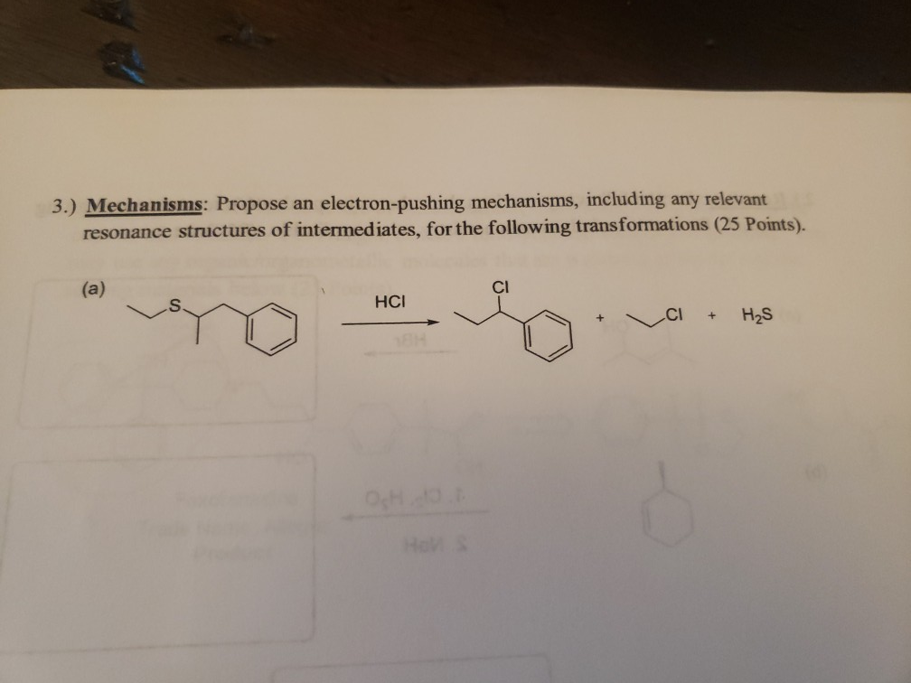 Solved 3.) Mechanisms: Propose an electron-pushing | Chegg.com