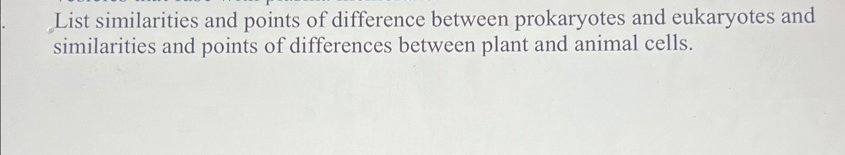 Solved List similarities and points of difference between | Chegg.com