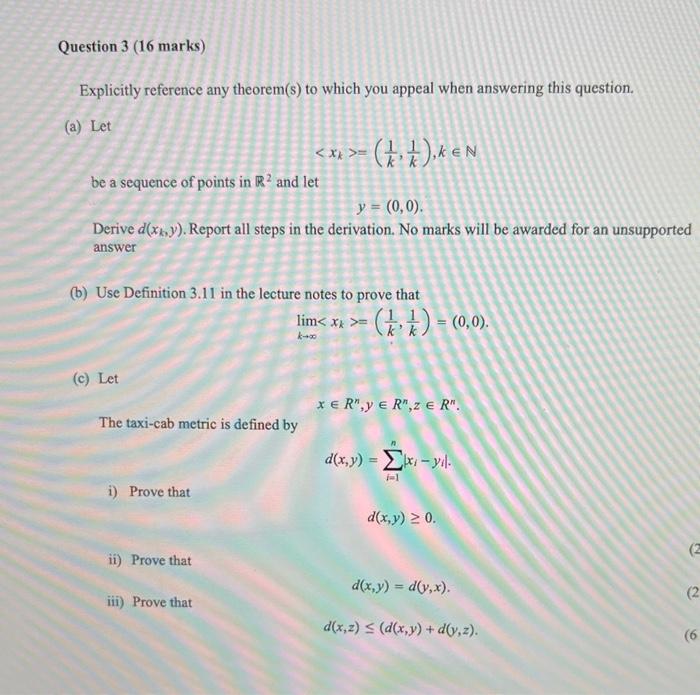 Solved Explicitly reference any theorem(s) to which you | Chegg.com