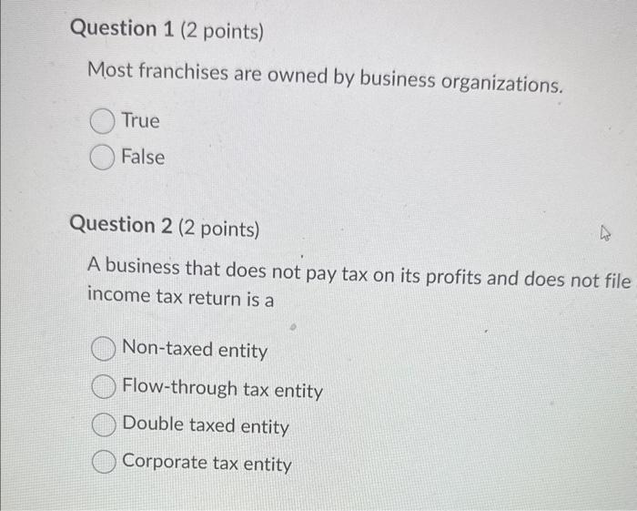 Most franchises are owned by business organizations. | Chegg.com