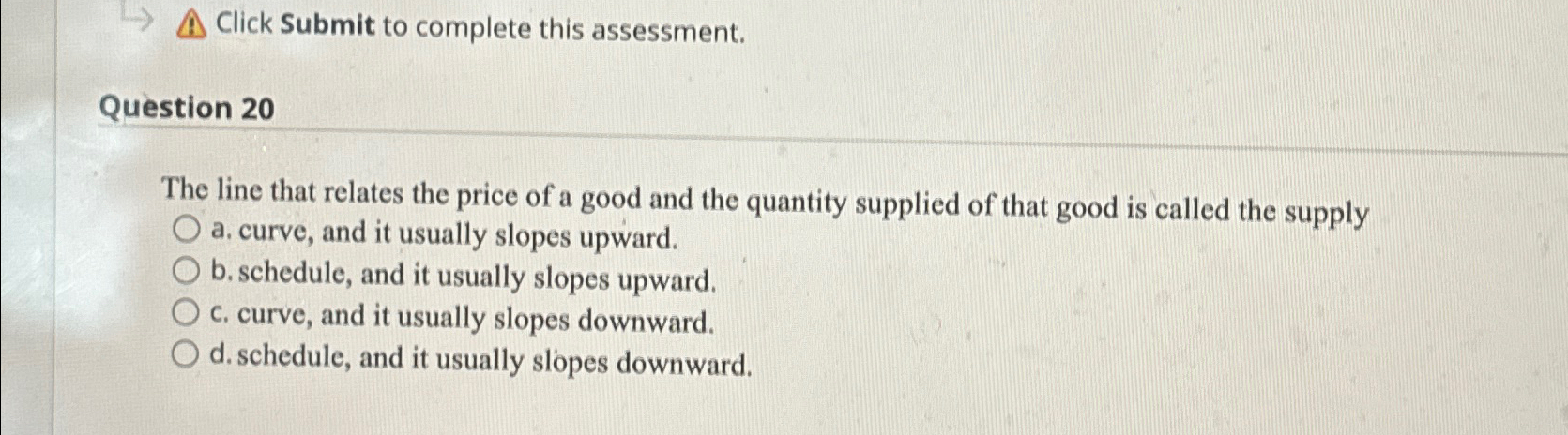 Solved Click Submit to complete this assessment.Question | Chegg.com