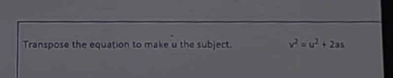 Solved Transpose The Equation To Make In The
