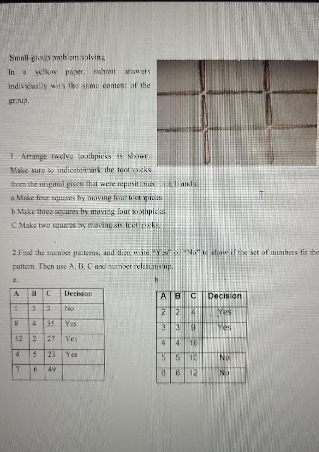 Solved Small-group problem solving In a yellow paper, submit | Chegg.com