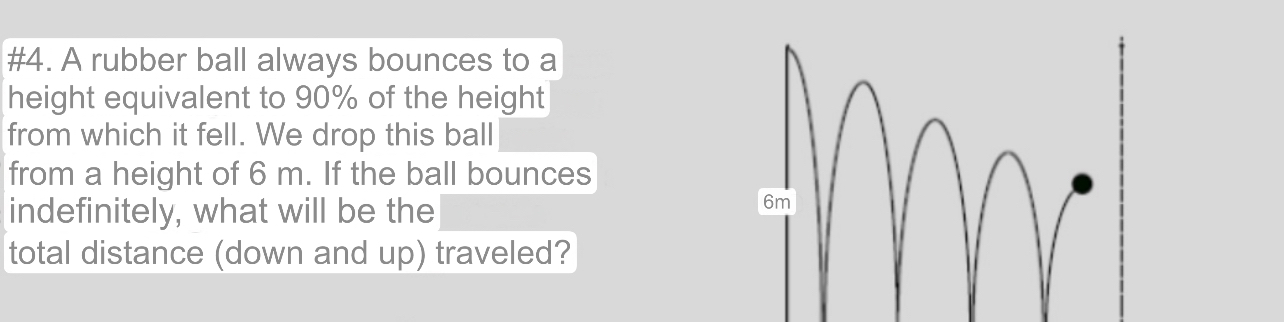 Solved #4. ﻿A rubber ball always bounces to a height | Chegg.com