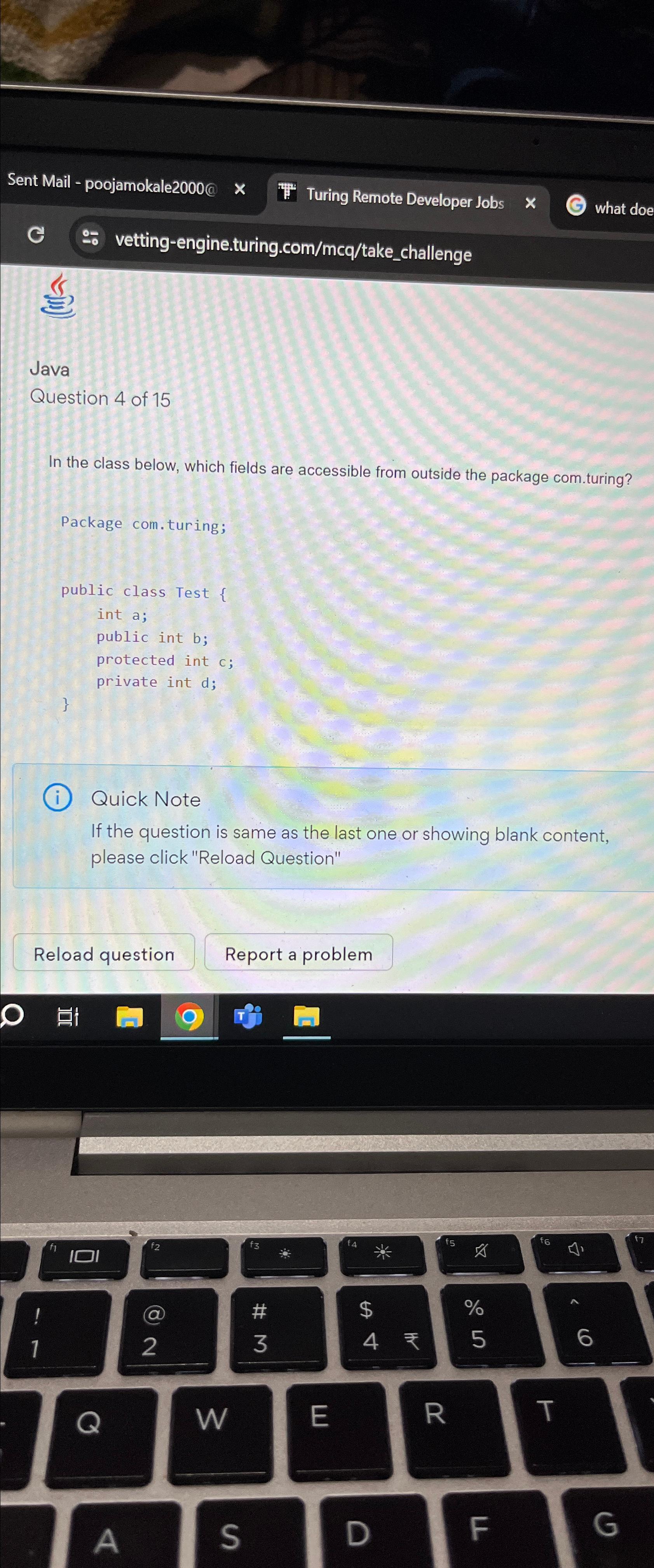 Solved Sent Mail - ﻿poojamokale2000@Turing Remote Developer | Chegg.com