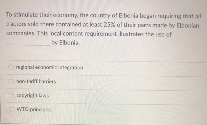 Solved To stimulate their economy, the country of Elbonia | Chegg.com