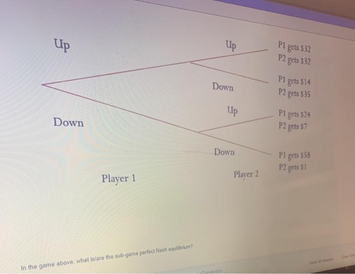 Solved In the game above, what is/are the sub-game perfect | Chegg.com