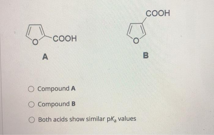 Solved COOH COOH A B Compound A Compound B Both acids show | Chegg.com