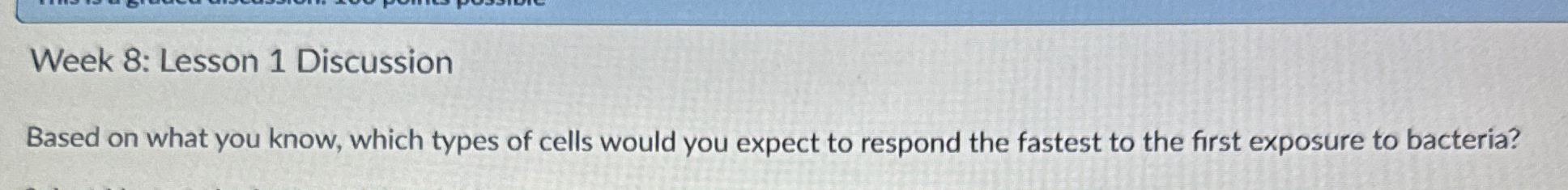 Solved Week 8: Lesson 1 ﻿DiscussionBased on what you know, | Chegg.com