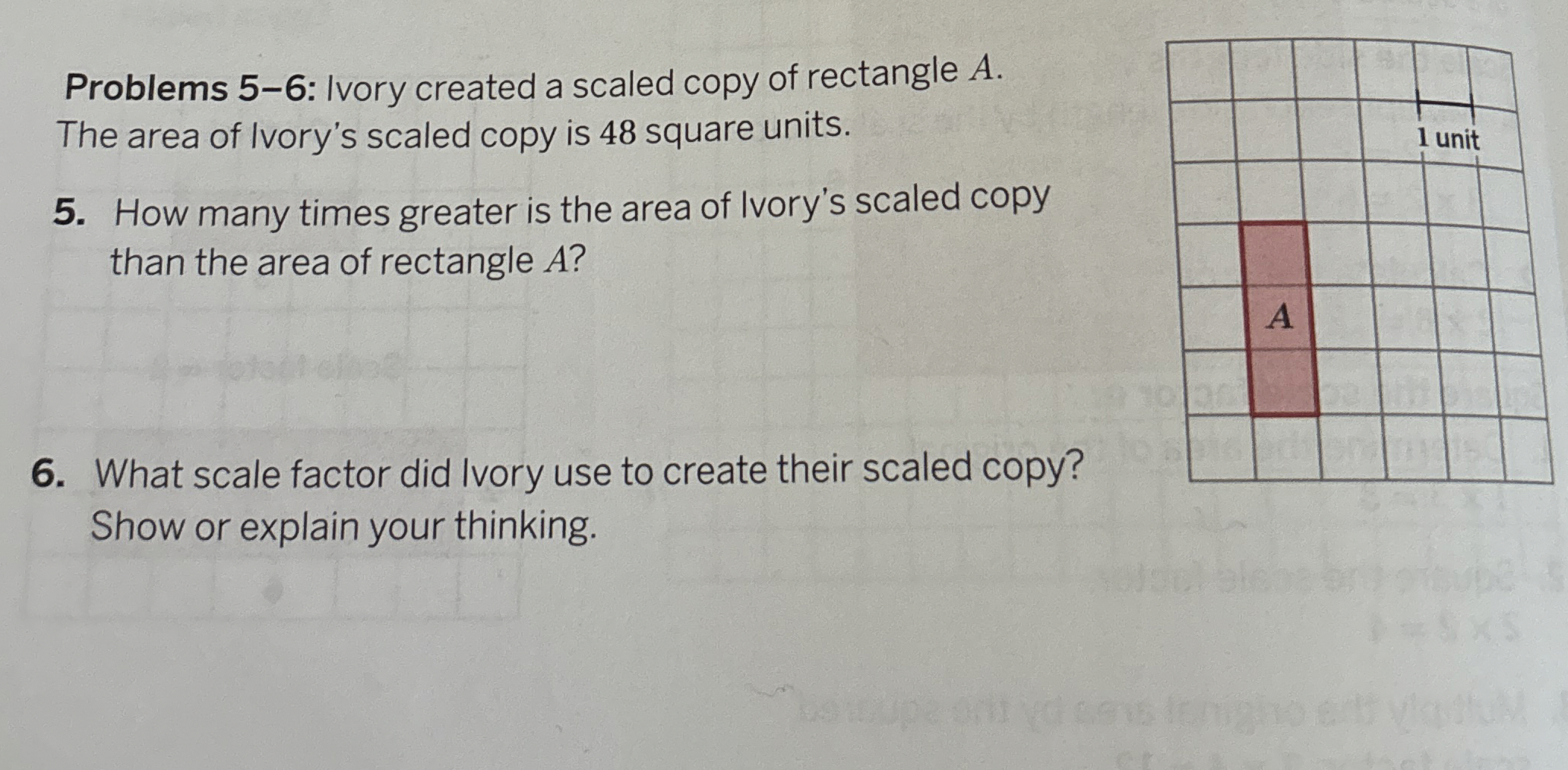 Solved Problems 5-6: Ivory created a scaled copy of | Chegg.com